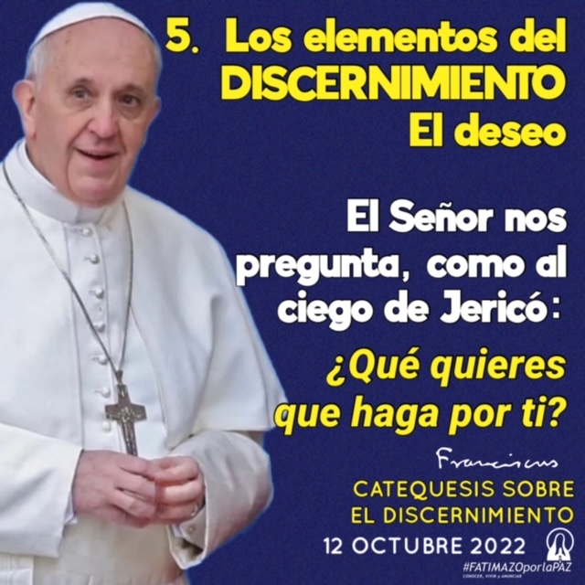 PAPA FRANCISCO AUDIENCIA GENERAL Catequesis sobre el discernimiento 5 ...